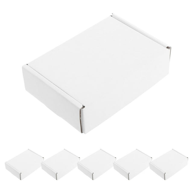 6 Pcs White Cardboard Box Cardboard Boxes Packaging Boxes Cardboard ...