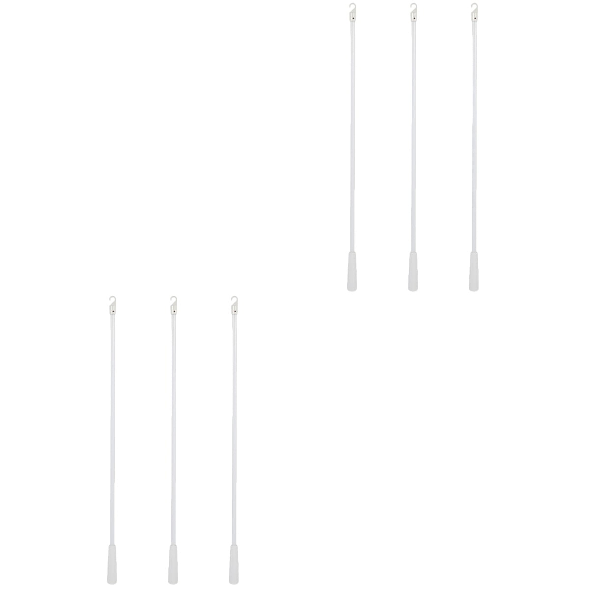 6 Pcs White Curtains Window Blinds Rods for Windows Rays of Light ...