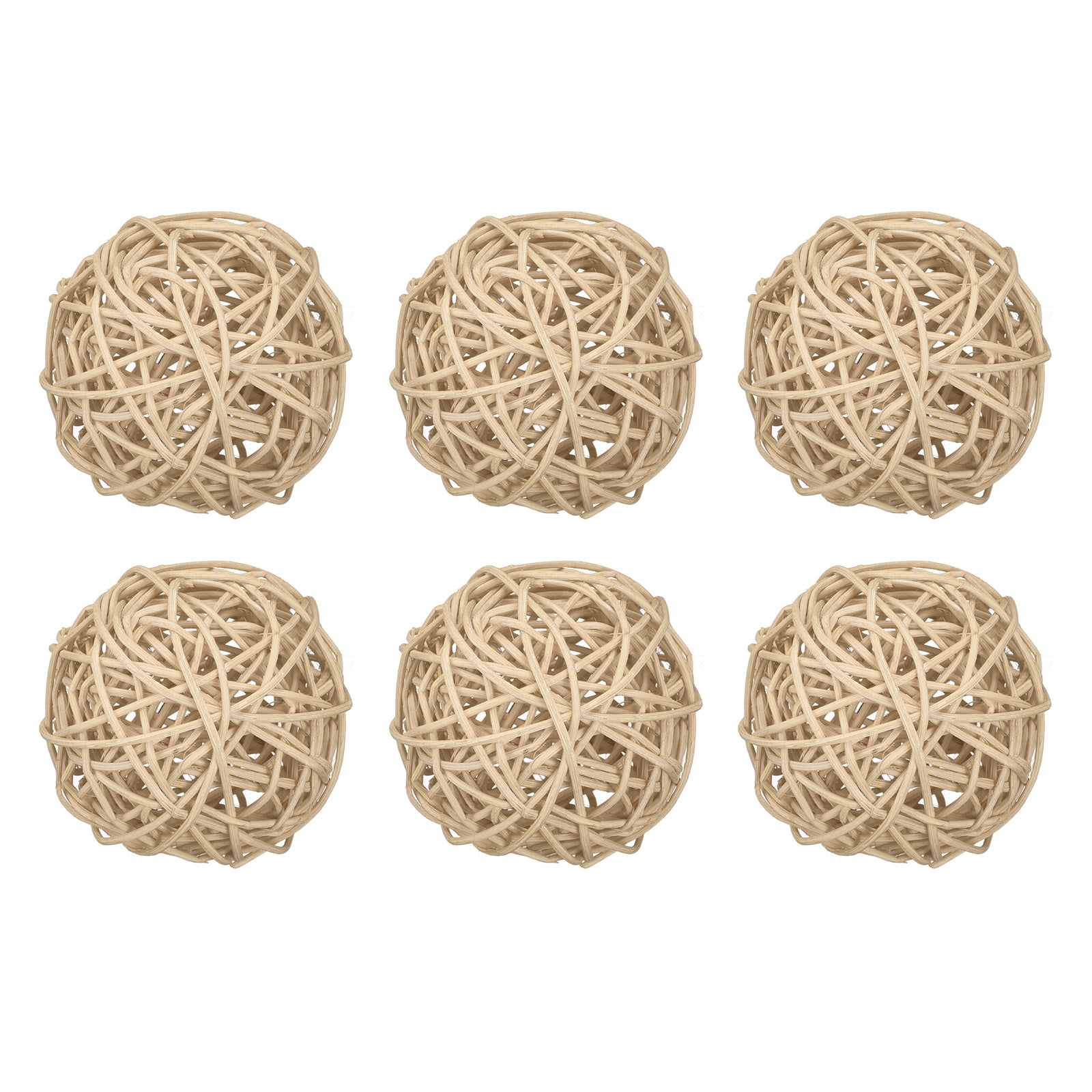 6 Pcs Wicker Rattan Balls 3.2 Inch Rattan Balls Vase Fillers for ...