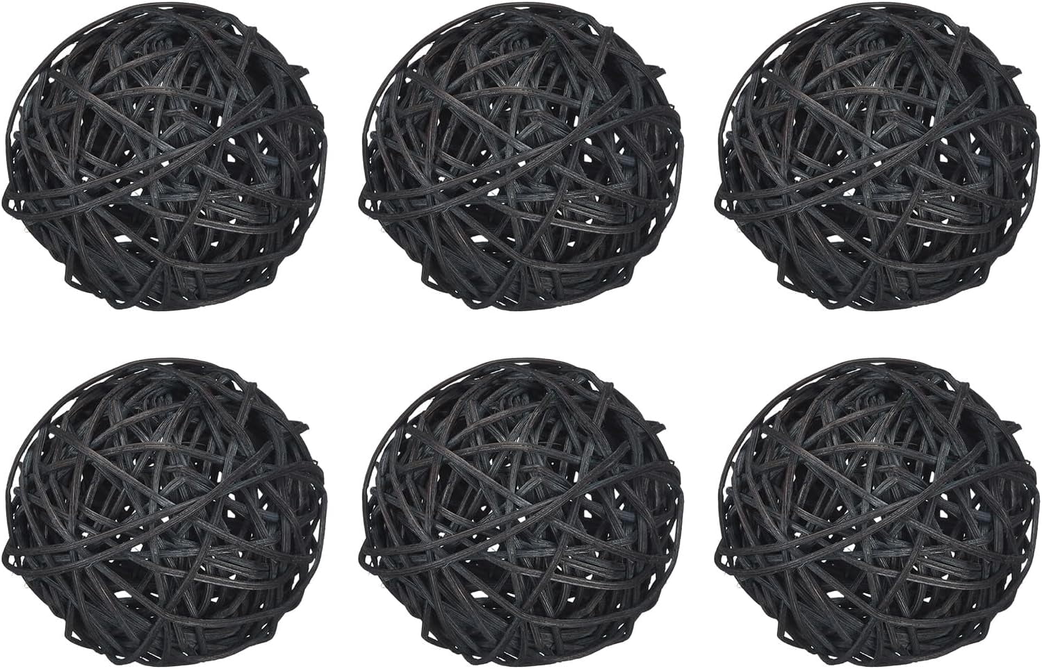 6 Pcs Wicker Rattan Balls 3.2 Inch Rattan Decorative Balls Vase Fillers ...
