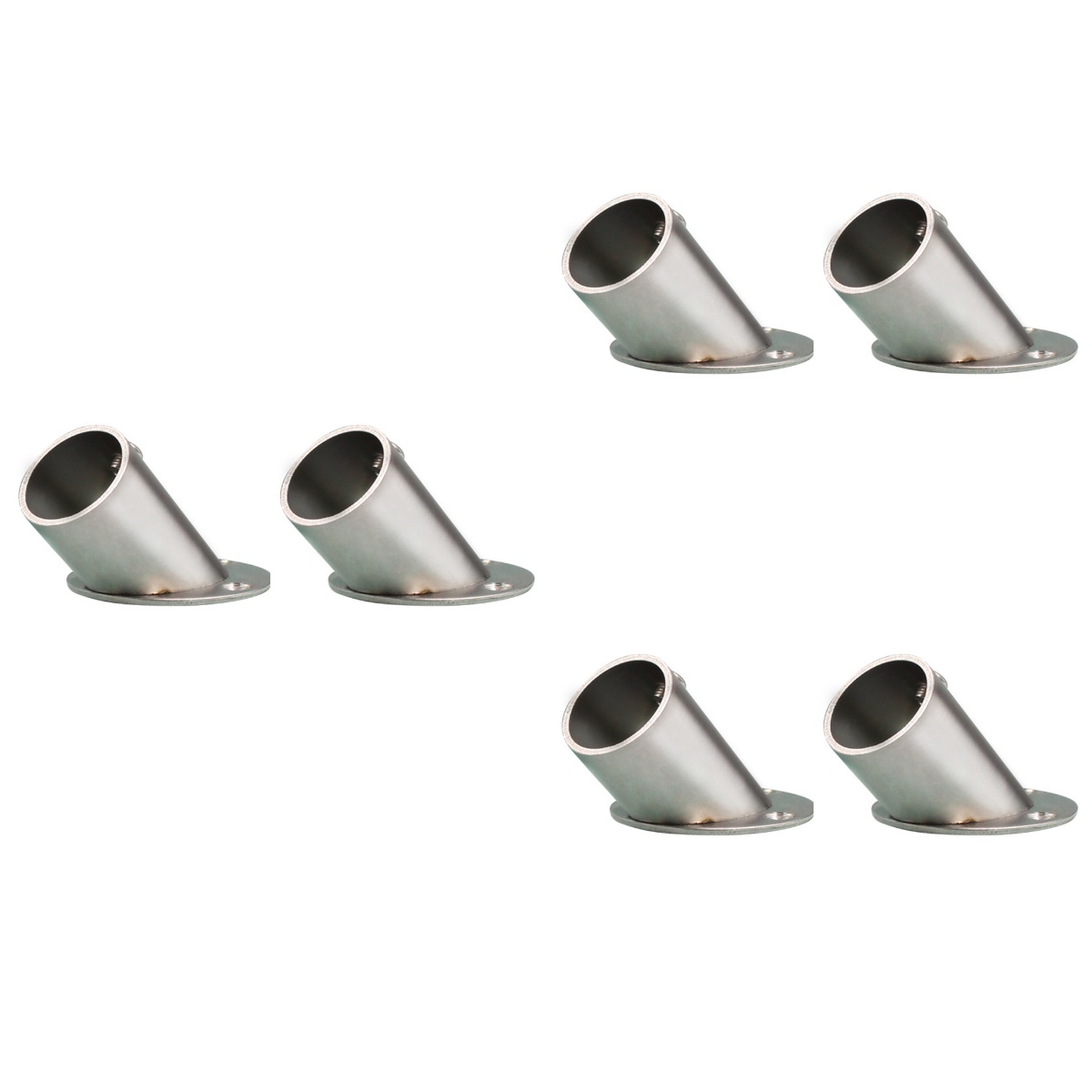 6 Pcs Window Curtains Curtain Rod Closet Pole Socket Closet Rod Flange ...