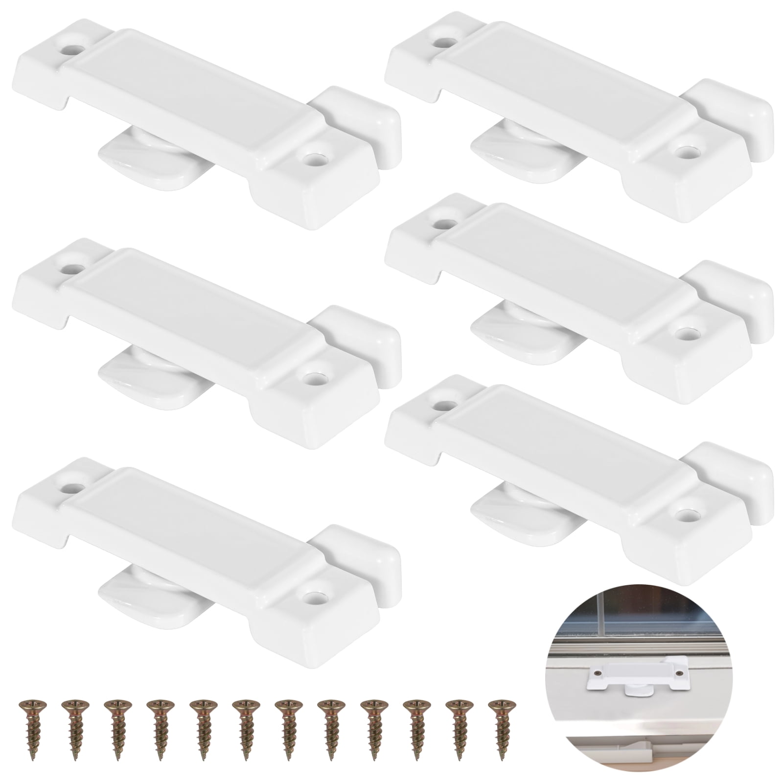 6 Pcs Window Sash Locks, Window Replacement Locks with Screws for ...