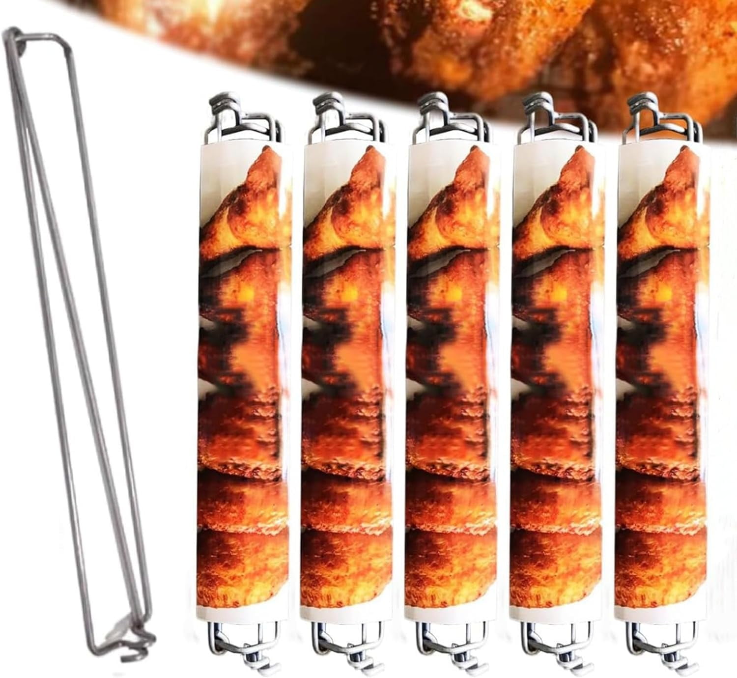 6 Pcs Wing Rails for Chicken Wings - Wing Rails For Grilling, Chicken ...