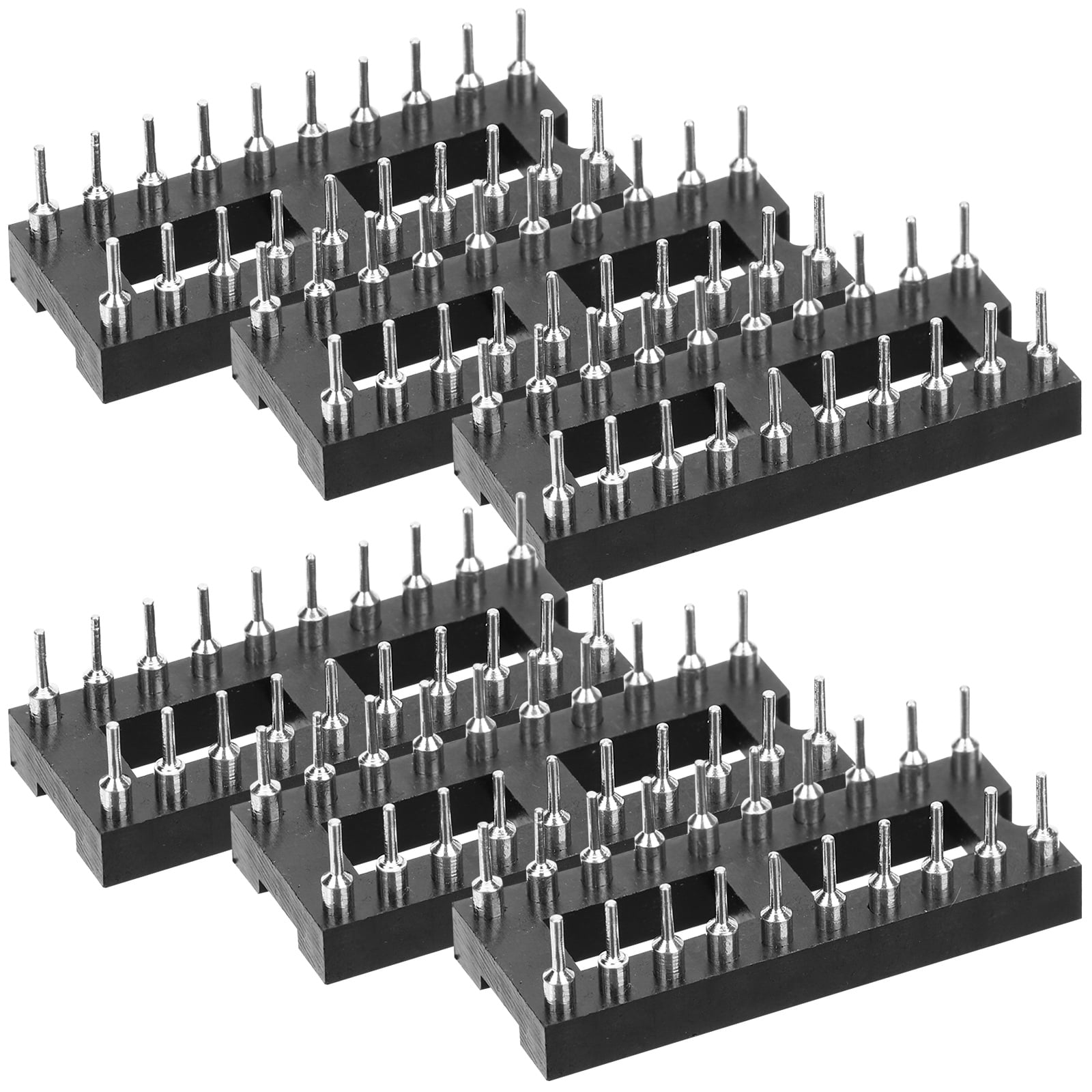 6 Pcs Wire Connectors Adapter Plug Ic Socket Double Row IC Adaptor 2 ...