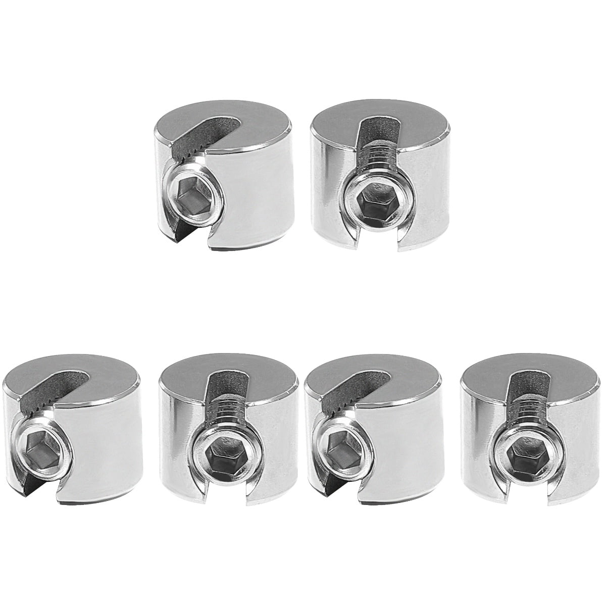 6 Pcs Wire Rope Clamp Cord Clip Cables Buckle Stainless Steel - Walmart.com