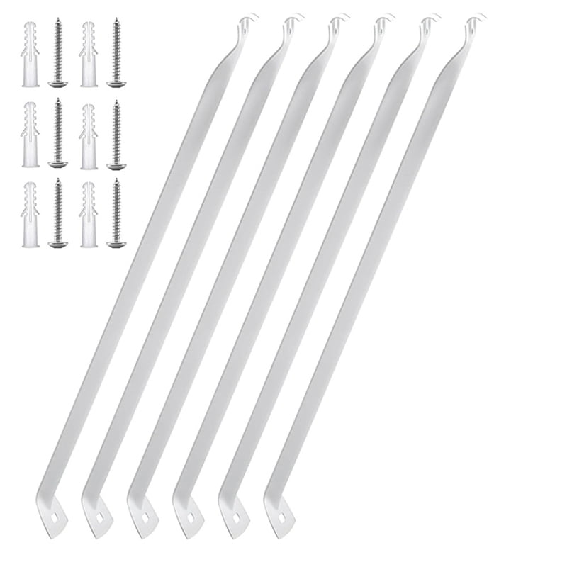 6 Pcs Wire Shelf Brackets, Support Brackets for 12-Inch Deep Wire ...