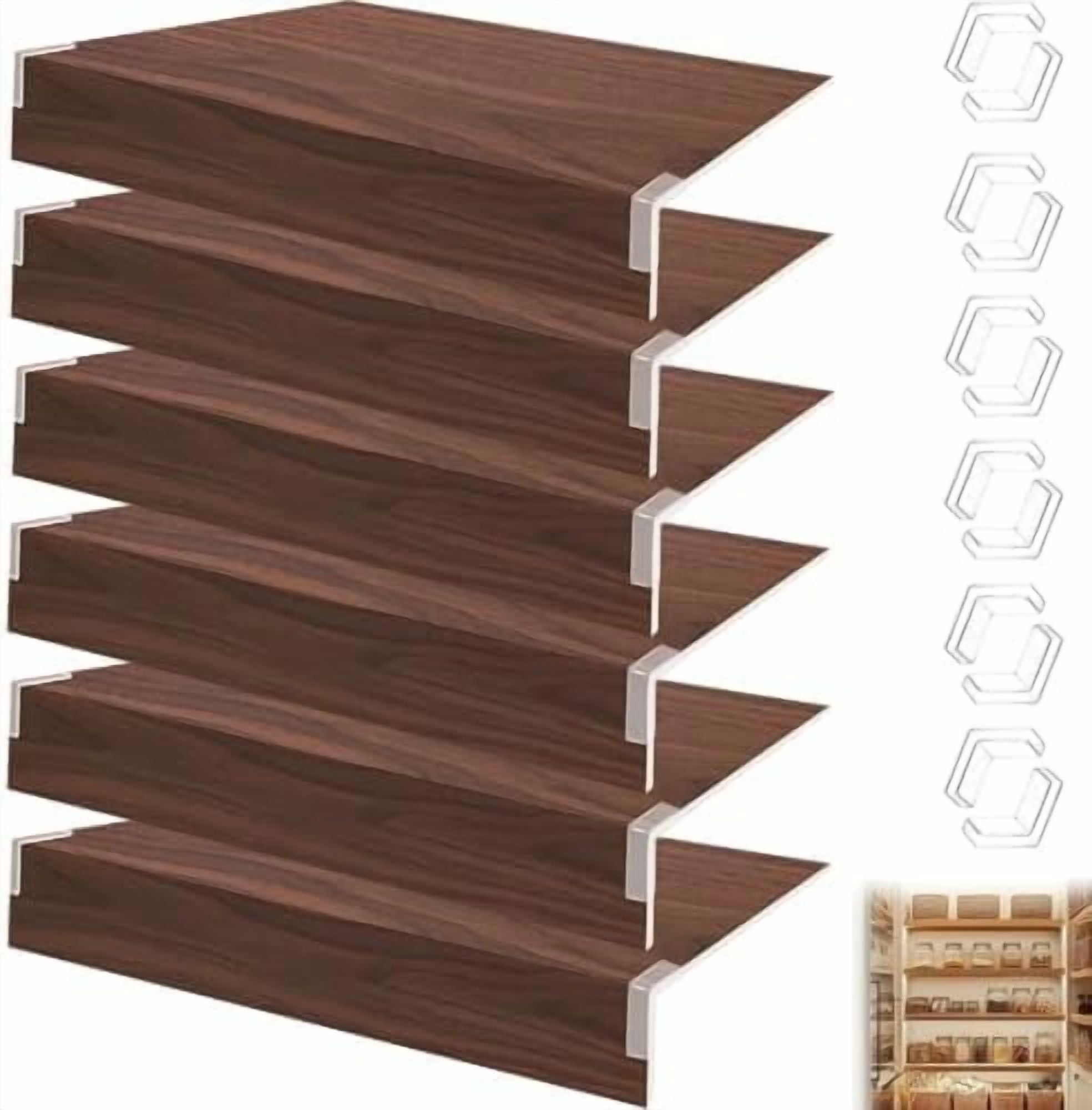 6 Pcs Wire Shelf Covers,19x18x1.6in PVC Wire Rack Covers(Not Wood)-0.31 ...