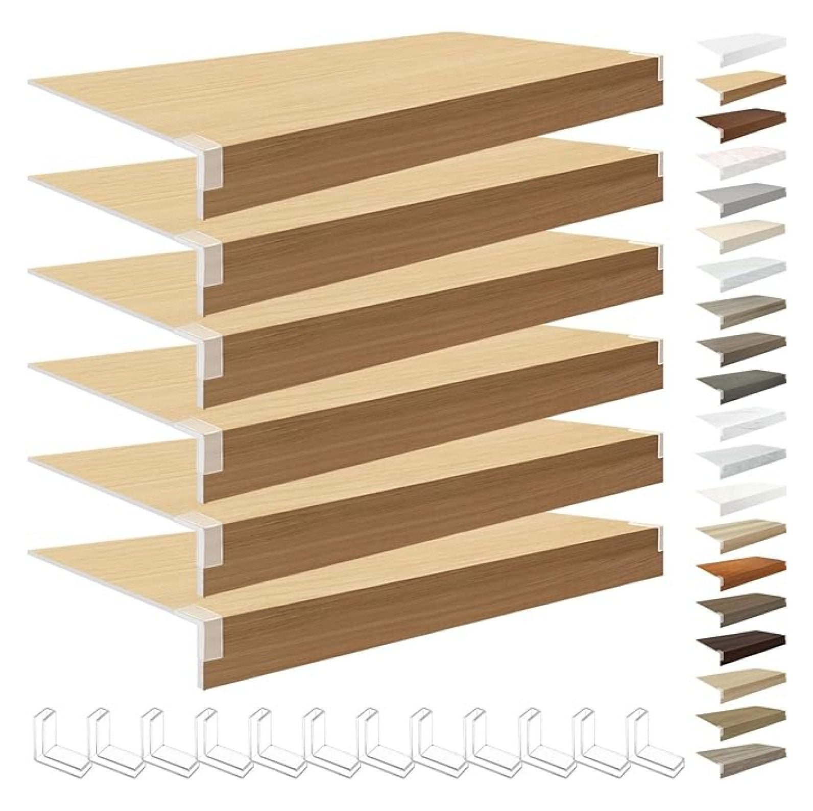 6 Pcs Wire Shelf Covers,22x16x2.5in PVC Wire Rack Covers(Not Wood)-0.31 ...