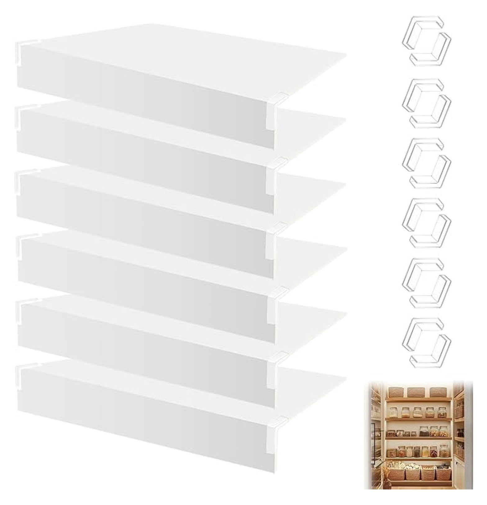 6 Pcs Wire Shelf Covers,35x10x2.5in PVC Wire Rack Covers(Not Wood)-0.31 ...