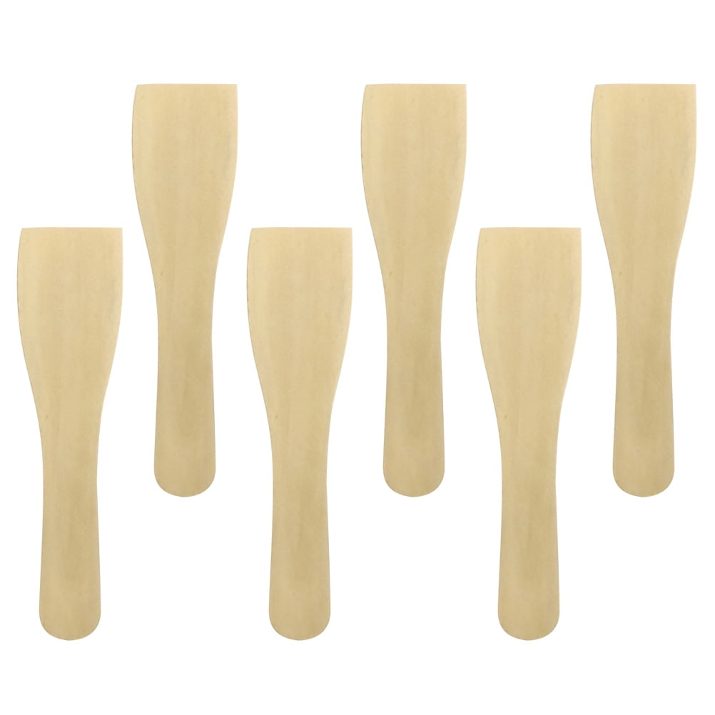 NIAIZEK Spatula Khaki 6Pcs 8.3X2.0X0.1In Wooden Kitchen Mixing Tool ...