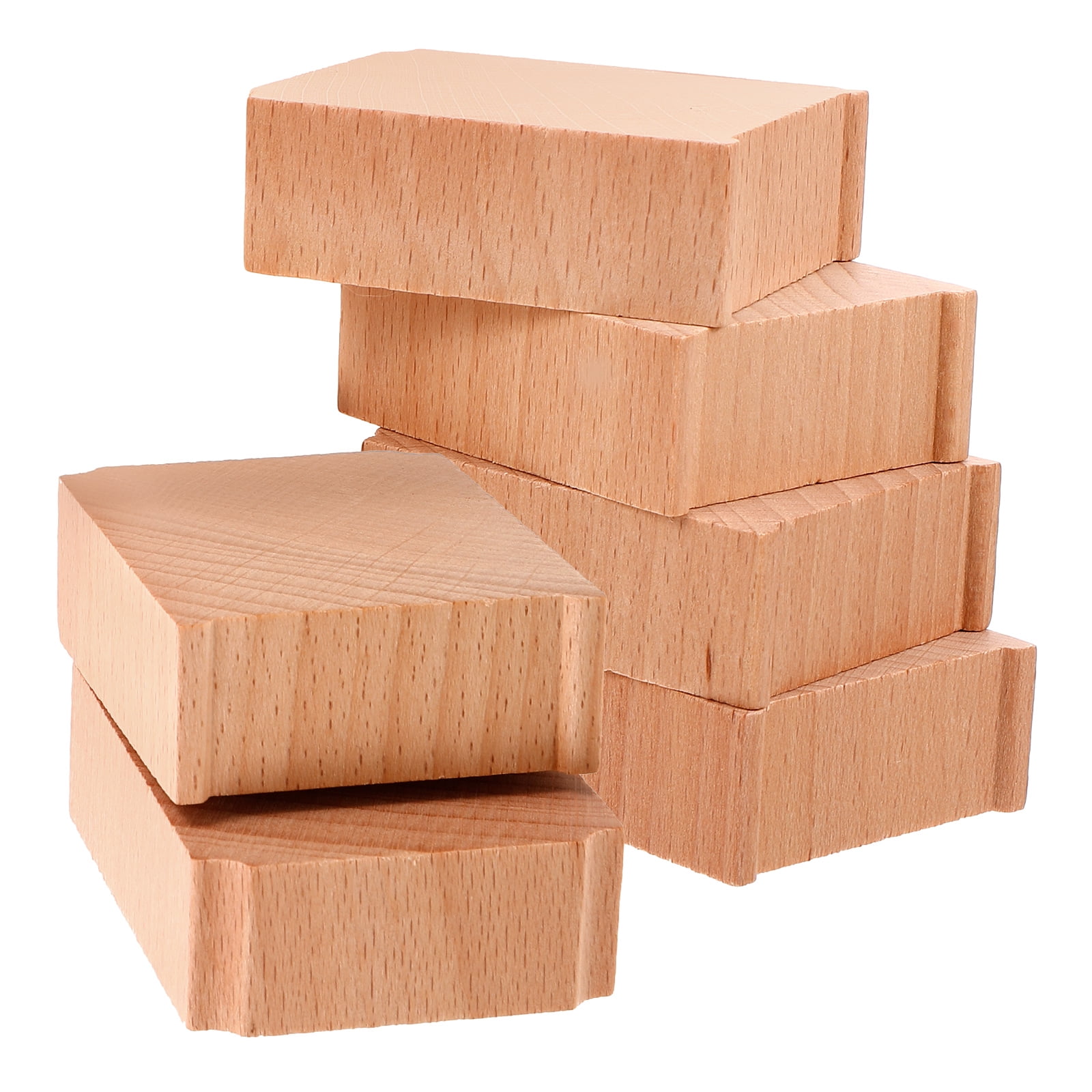 6 Pcs Wooden Double Suspension Train Bridge Supports Pier - Walmart.com
