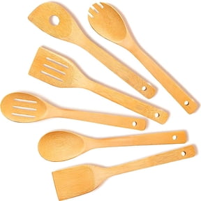 BOKALAKA Wooden Utensils for Cooking, Natural Teak Kitchen Utensils Set ...