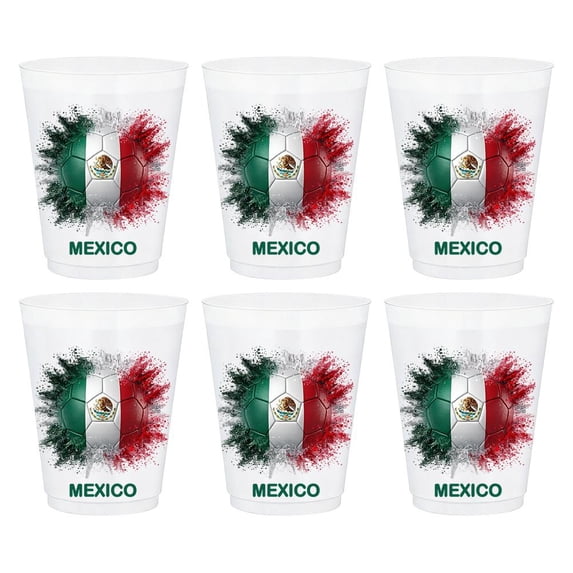 6 Pcs World Football Cups, Custom Country Flags Personalized Cups ...