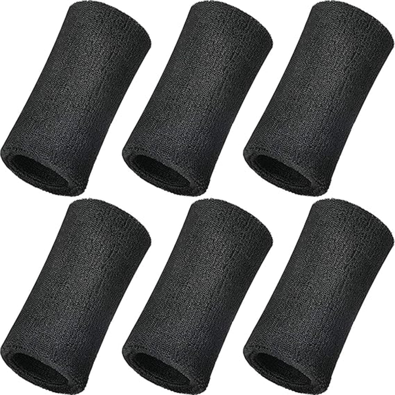 6 Pcs Wrist Sweat Bands for Men Women, 6 inch Elastic Athletic Long ...