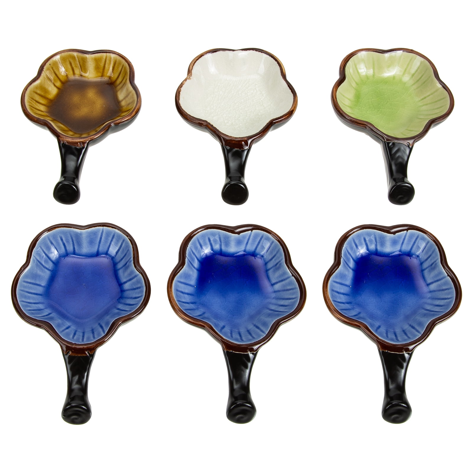 6 Pcs Writing Brush Washing Cup Holder Pen Porcelain Rest Dish ...