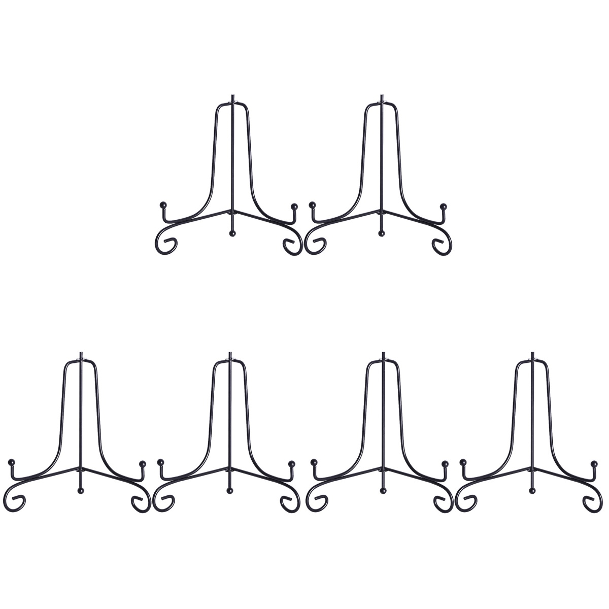 6 Pcs Wrought Iron Photo Frame Stand Plate Stand Display Stands Frame ...