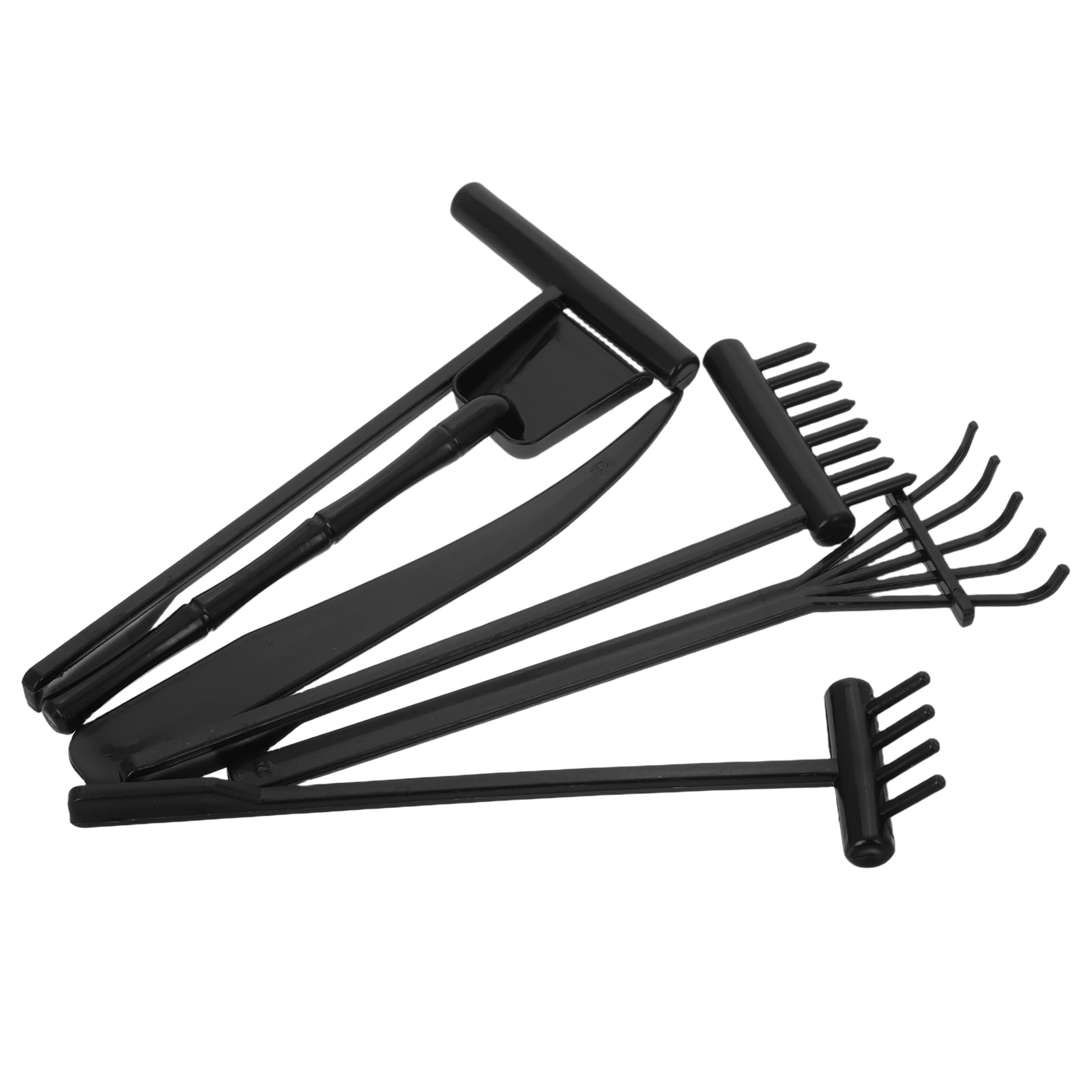6pcs Mini Zen Garden Rake Tools Plastic Black DIY Decorative Ornament ...