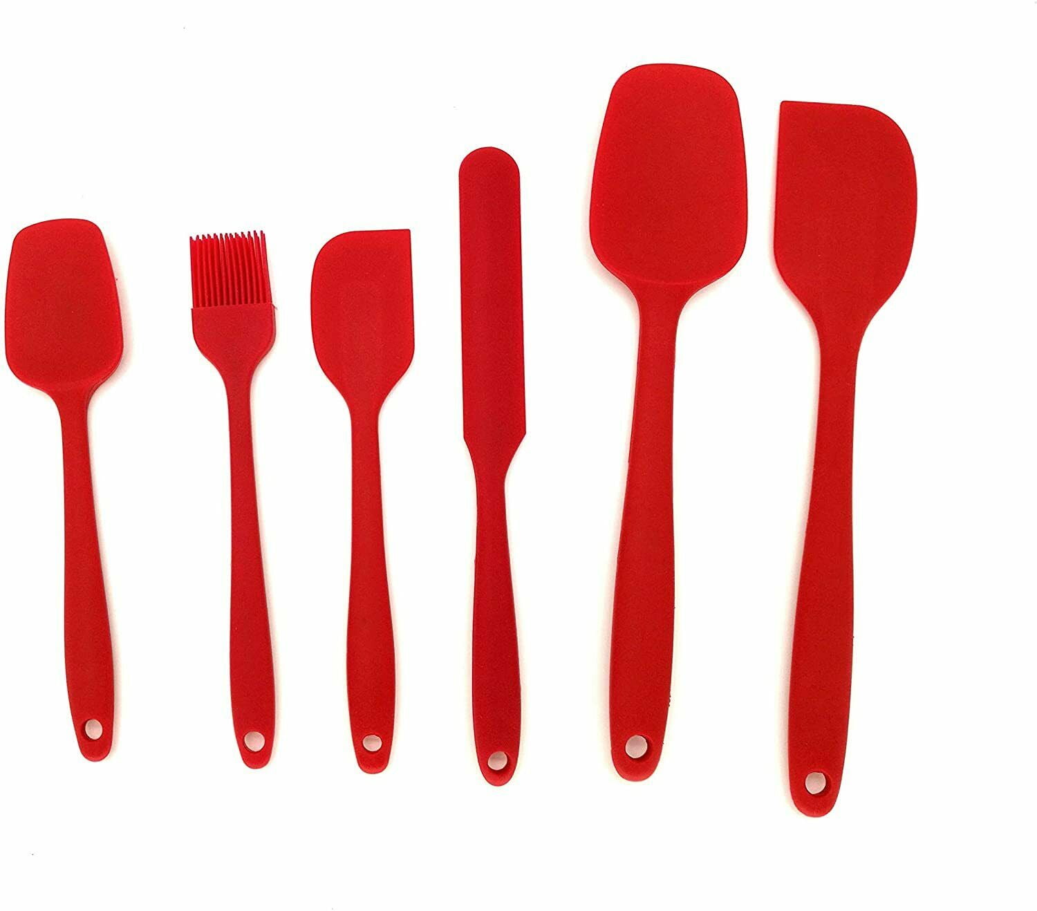 6 Pcs High Resistance Silicone Kitchen Utensils Set: Turner, Small ...