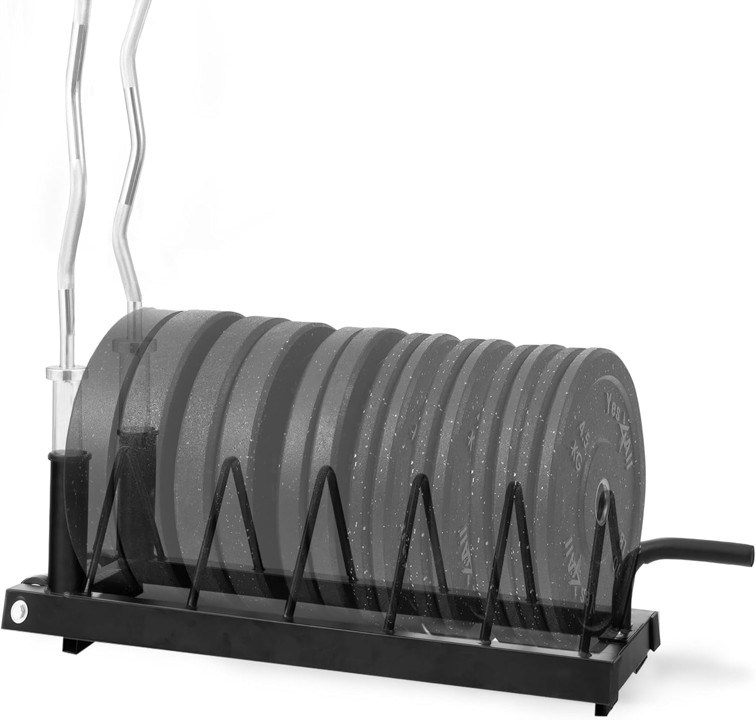 6 Pegs & 4 Barbell Storage Racks Load Up to 1190 LBS - Wall Mounted ...