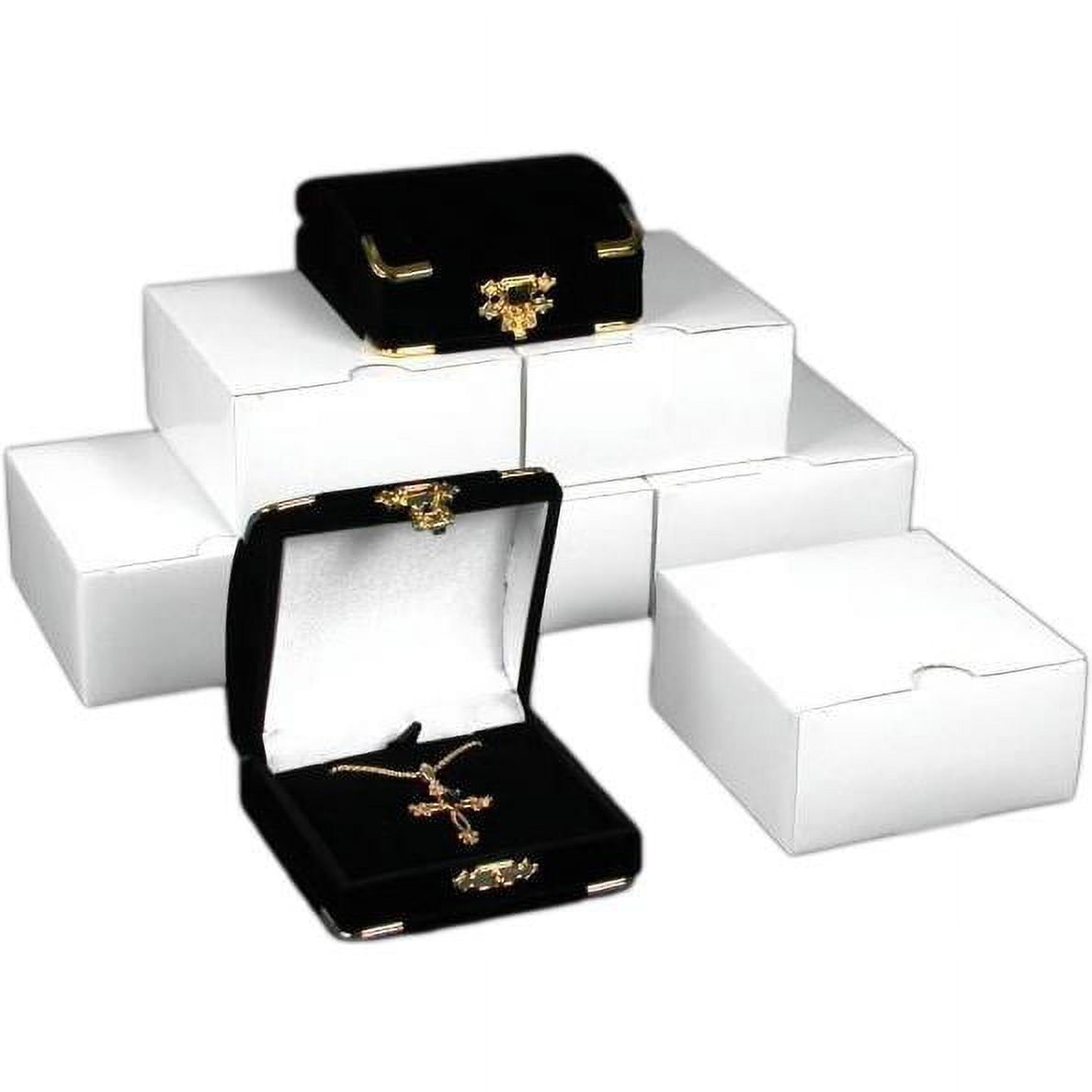 6 Pendant Gift Boxes Black Flocked Jewelry Case Display - Walmart.com