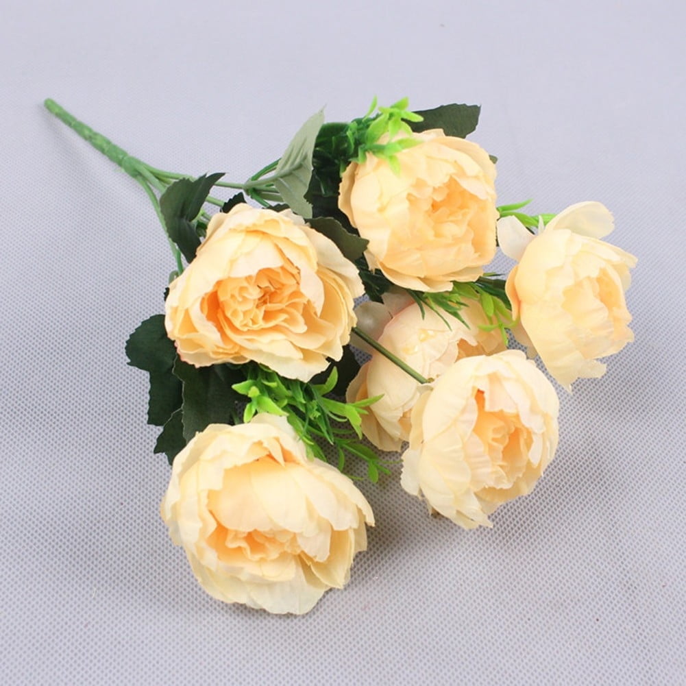 Artificial Peonies Bouquet 6 Stems Silk Wedding Flowers - Walmart.com