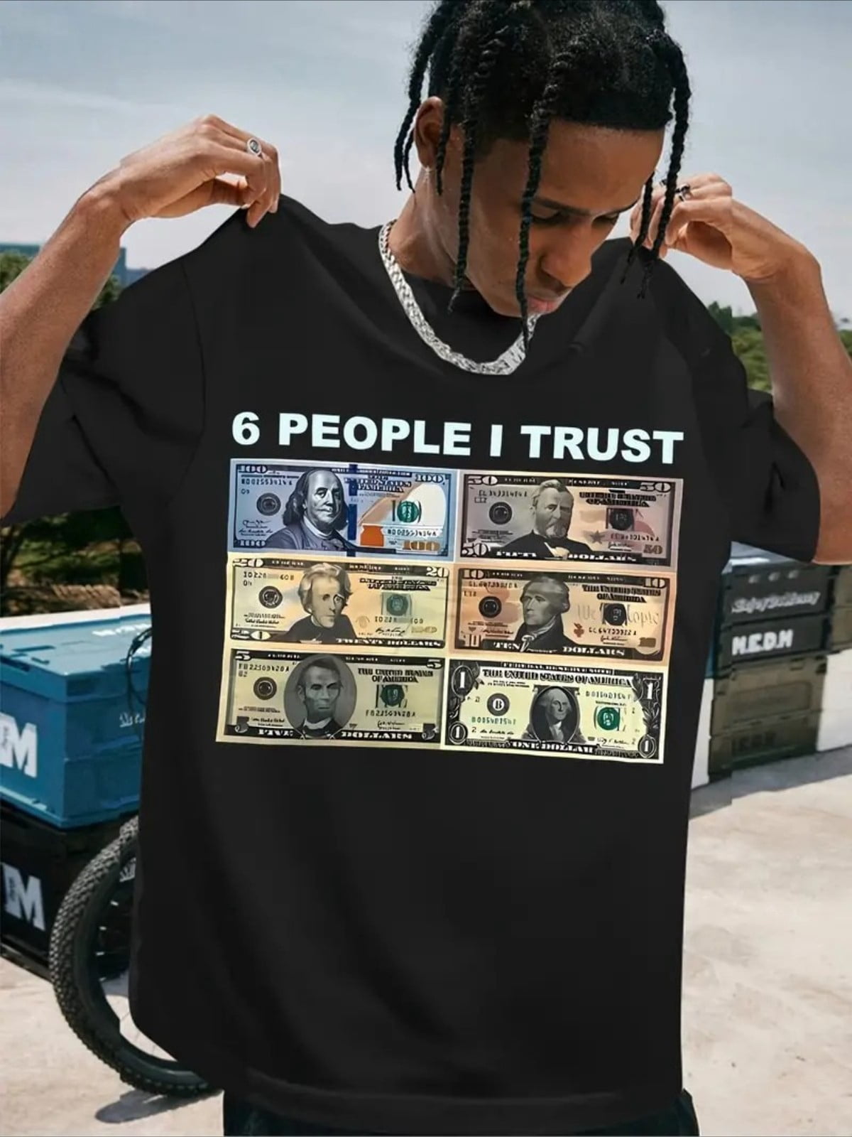 6 People I Trust Money Dollar Bill Financial Success Humor Meme T-Shirt ...
