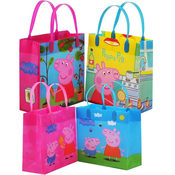 6 Peppa Pig Medium Reusable Goodie Gift Treat Party Favors Assorted ...