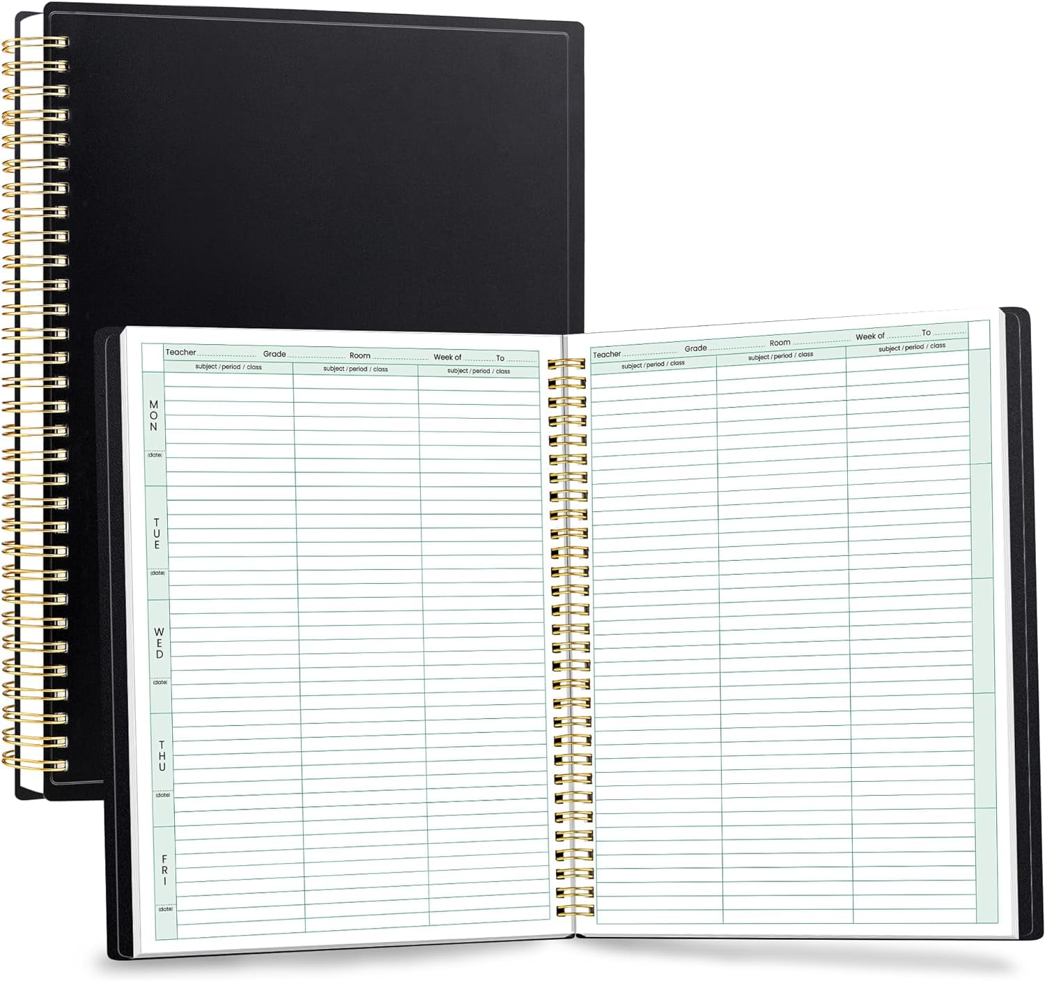 6 Period Teacher Lesson Plan Book, Undated Weekly Teacher Planner 2024 ...