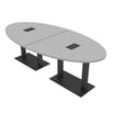 10 Person Arc Rectangle Conference Table with Power Modules Post Legs ...