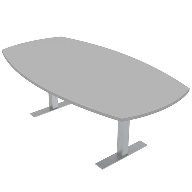 6 Person Arc Boat Conference Table Metal T-Bases Electrical Module 6X4 ...