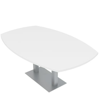 6 Person 4X7 Oval Conference Room Table Metal T-Bases Electrical Unit ...