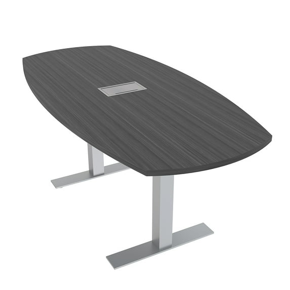 6 Person Arc Boat Conference Table T-Bases Data And Electric 6 Ft ...