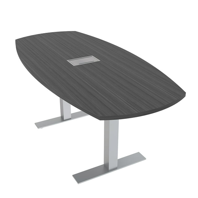 6 Person Arc Boat Conference Table T-Bases Data And Electric 6 Ft ...