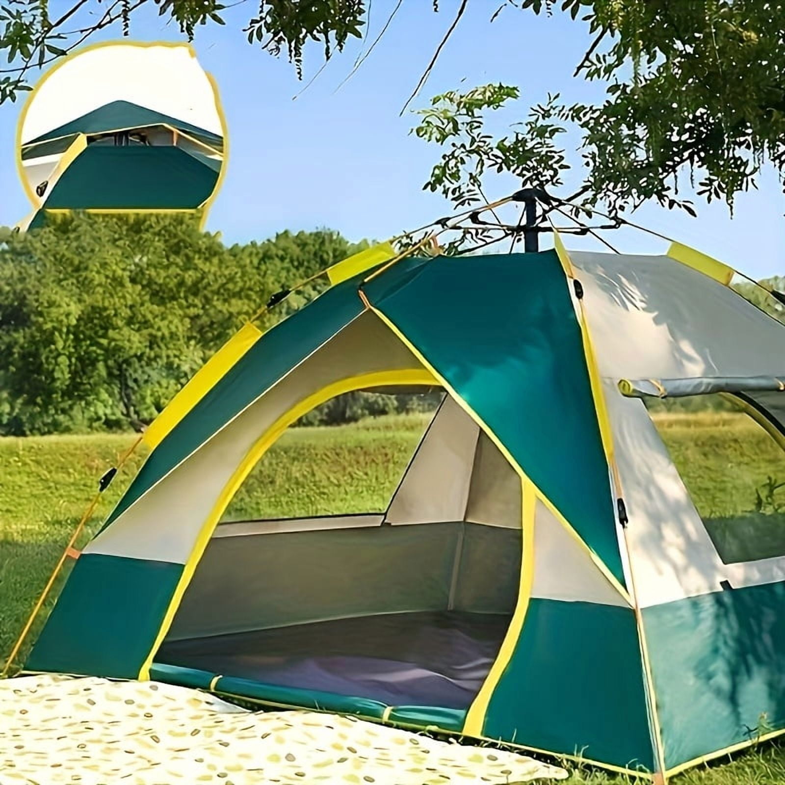 6-Person Automatic Pop-Up Camping Tent - UV Protection, High-Quality ...