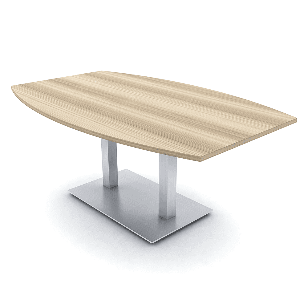 6 Person Boat Conference Table with Metal Base Data And Electric Unit ...