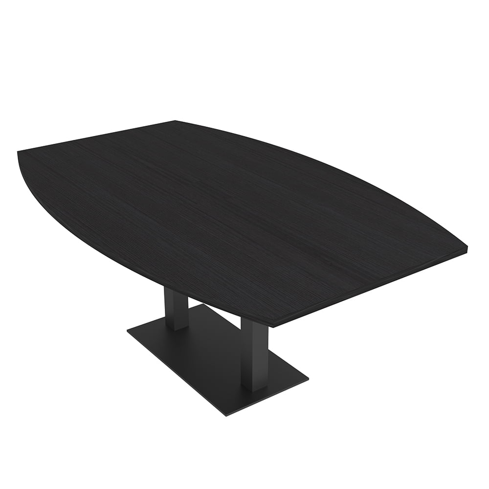 6 Person Boat Conference Table with Metal Base Data And Electric Unit ...