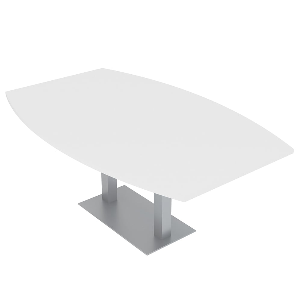 6 Person Boat Conference Table with Metal Base Data And Electric Unit ...