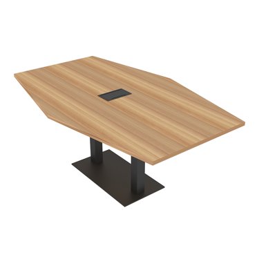 12 Person Hexagon Conference Room Table With Double Black Bases 12Ft ...