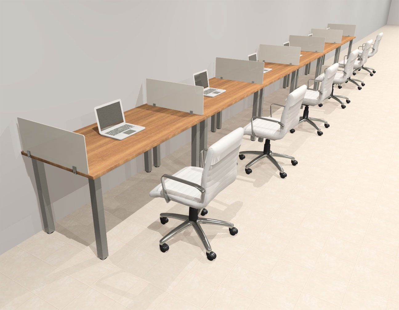 6 Person Modern Metal Leg Office Workstation Desk Set, #OT-SUL-SPM21 ...