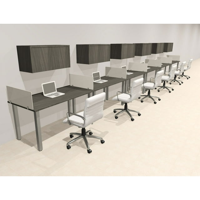 6 Person Modern Metal Leg Office Workstation Desk Set, #OT-SUL-SPM75 ...