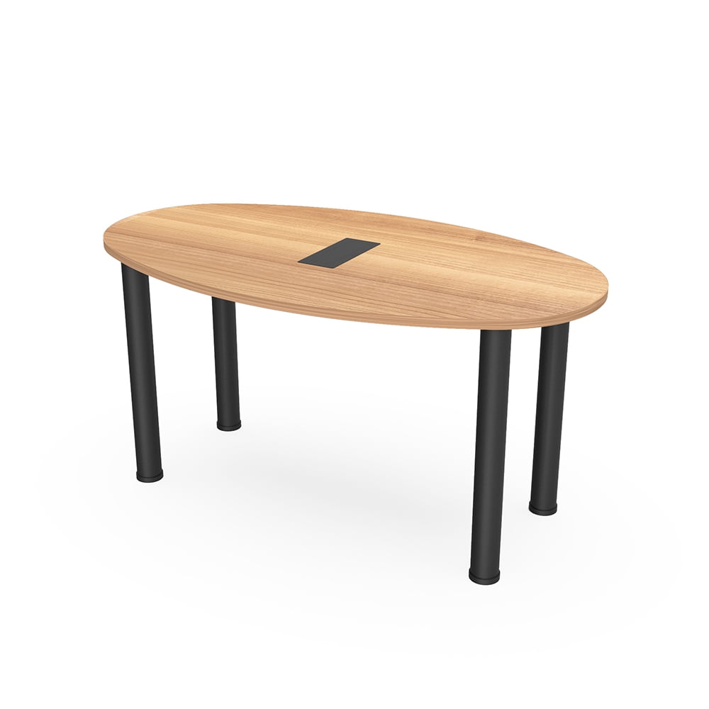 6 Person Oval Boat Shaped Conference Table Legs Power And Data ...