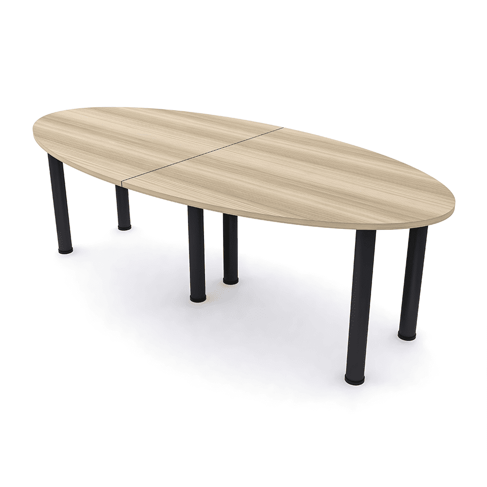 6 Person Oval Conference Table With Post Legs Power And Data - Walmart.com