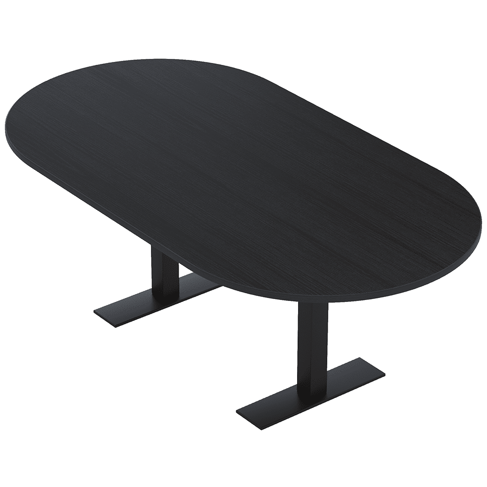 6 Person Powered Racetrack Shaped Conference Table Post Legs - Walmart.com