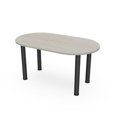 6 Person Rectangular Conference Table Silver Post Legs Power And Data ...