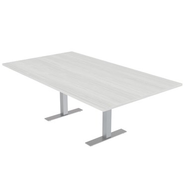 8ft - 24ft Modern Conference Boat-Shaped Table with Metal Bases ...