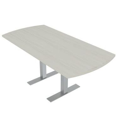 20 Person Arc Rectangle Powered Modular Conference Table Double Black ...