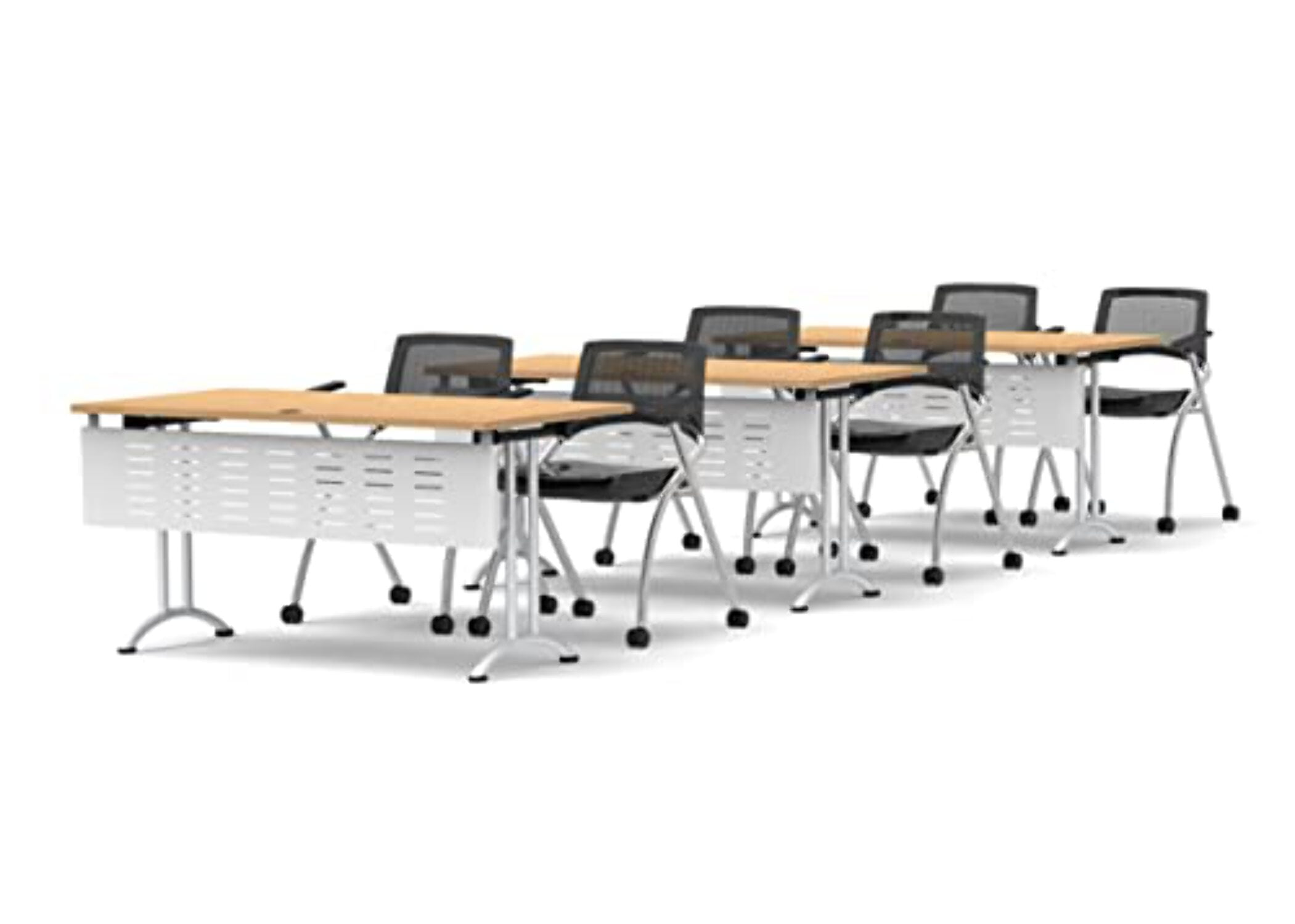 6 Person Tables Training Meeting Seminar Classroom Model 7383 9pc Color ...