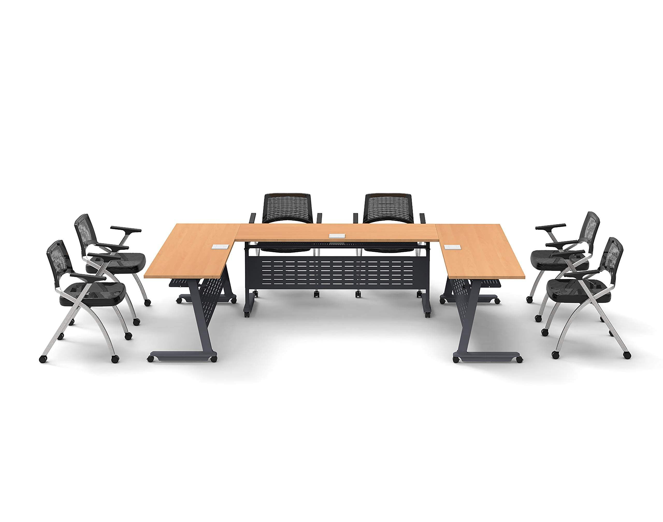 6 Person Tables Training Meeting Seminar Classroom Model 9098 9pc Beech ...
