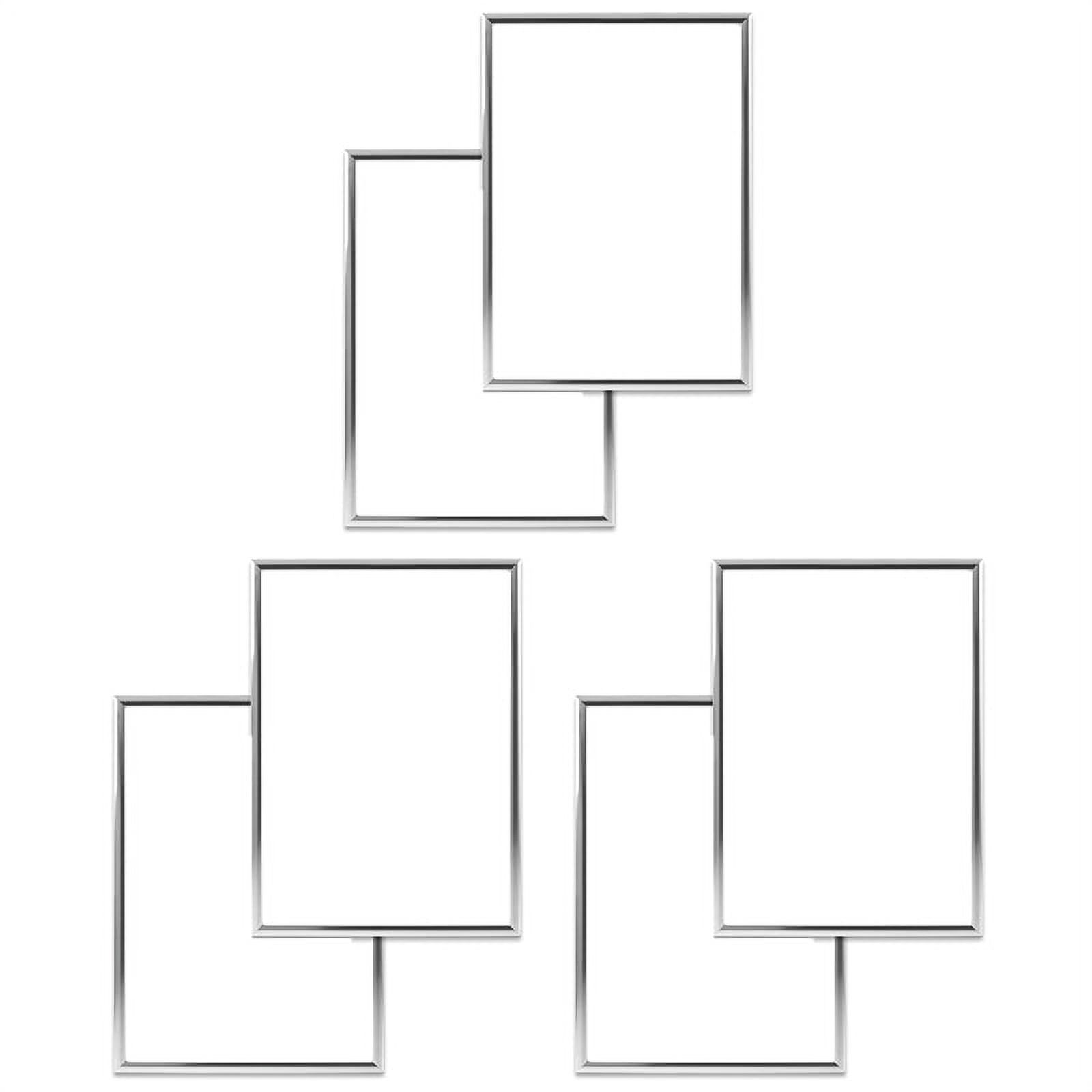 6 Picture Frames, A4 Silver Picture Frames, with Unbreakable S, Picture ...