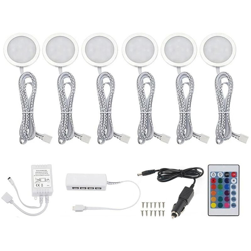 6-Piece 12V Rgb 7-Color Led Indoor Lighting Roof Ceiling Light For ...